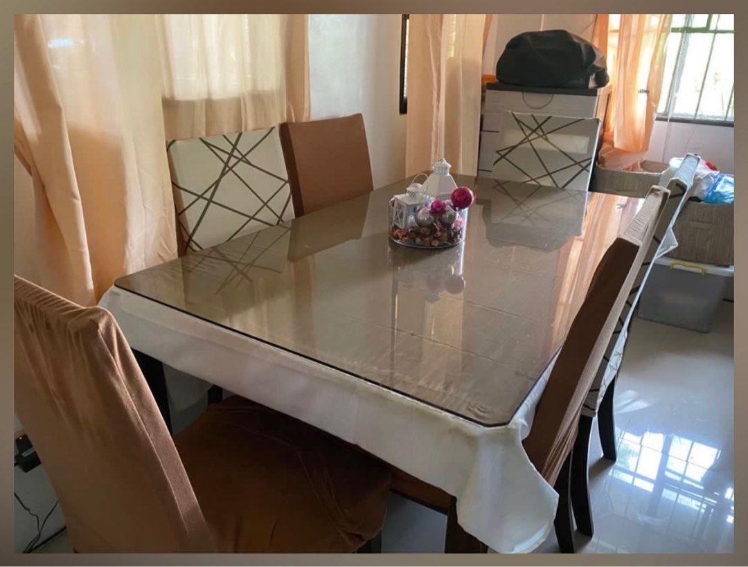 Dining table mandaue 6 seater, Furniture & Home Living, Furniture ...