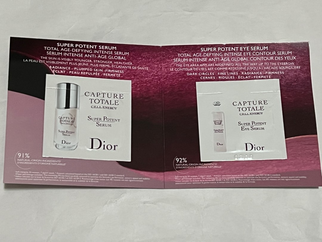 Dior Sample- Capture totale serum, 美容＆化妝品, 健康及美容 - 皮膚護理, 面部 - 面部護理 ...