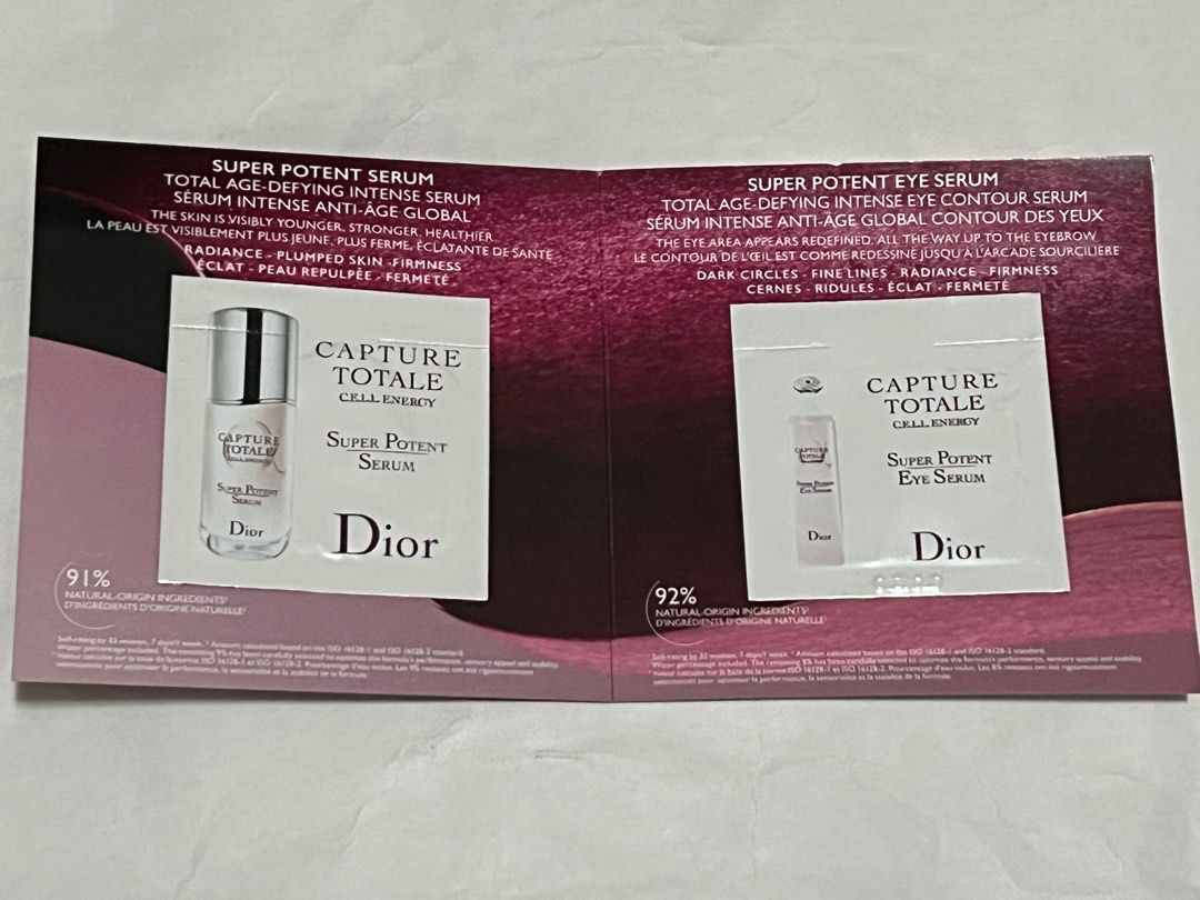 Dior Sample- Capture totale serum, 美容＆化妝品, 健康及美容 - 皮膚護理, 面部 - 面部護理 ...
