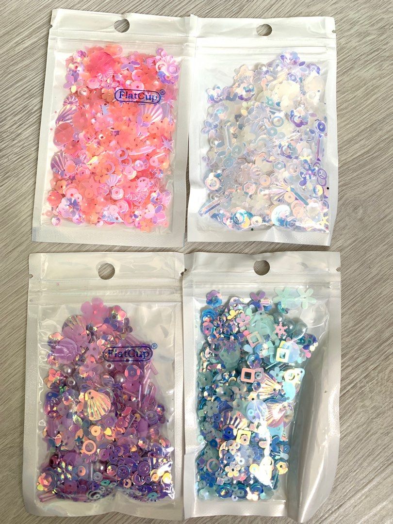 DIY Deco Sequins- 4 packs, Hobbies & Toys, Stationery & Craft, Craft ...