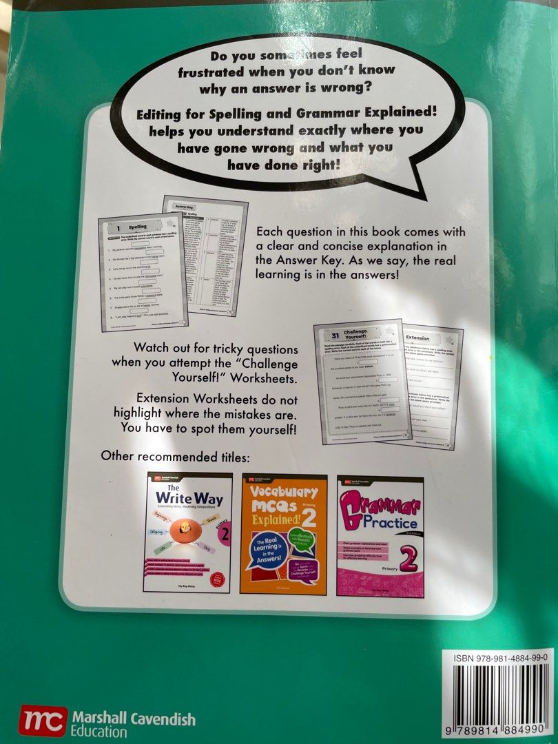 Editing for spelling and grammer primary 2, Hobbies & Toys, Books ...