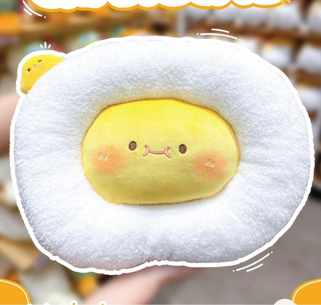 Egg Yolk Cushion Pillow by Miniso, Furniture & Home Living, Bedding ...
