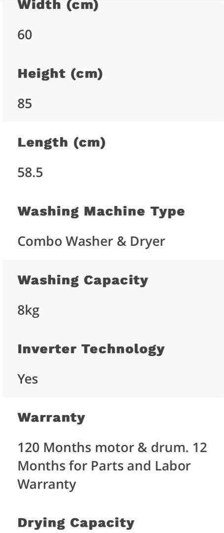 Electrolux EWW12853 8kg Washer/5kg Dryer Vapour Care Front Load Washer ...