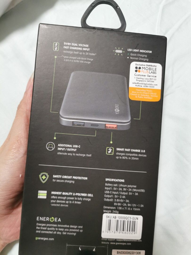 ENERGEA FAST RECHARGE POWER BANK, Mobile Phones & Gadgets, Mobile ...