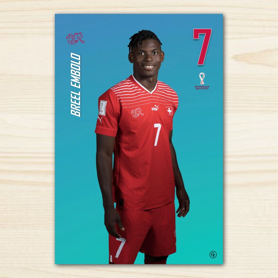 FIFA World Cup 2022 JAPAN & SWITZERLAND Player Prints - Football Fan ...