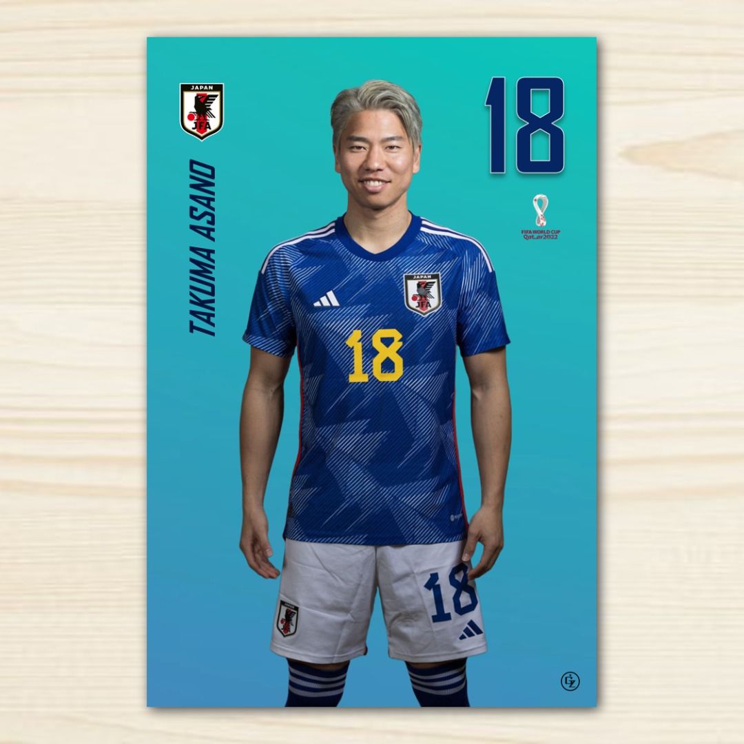 FIFA World Cup 2022 JAPAN & SWITZERLAND Player Prints - Football Fan ...