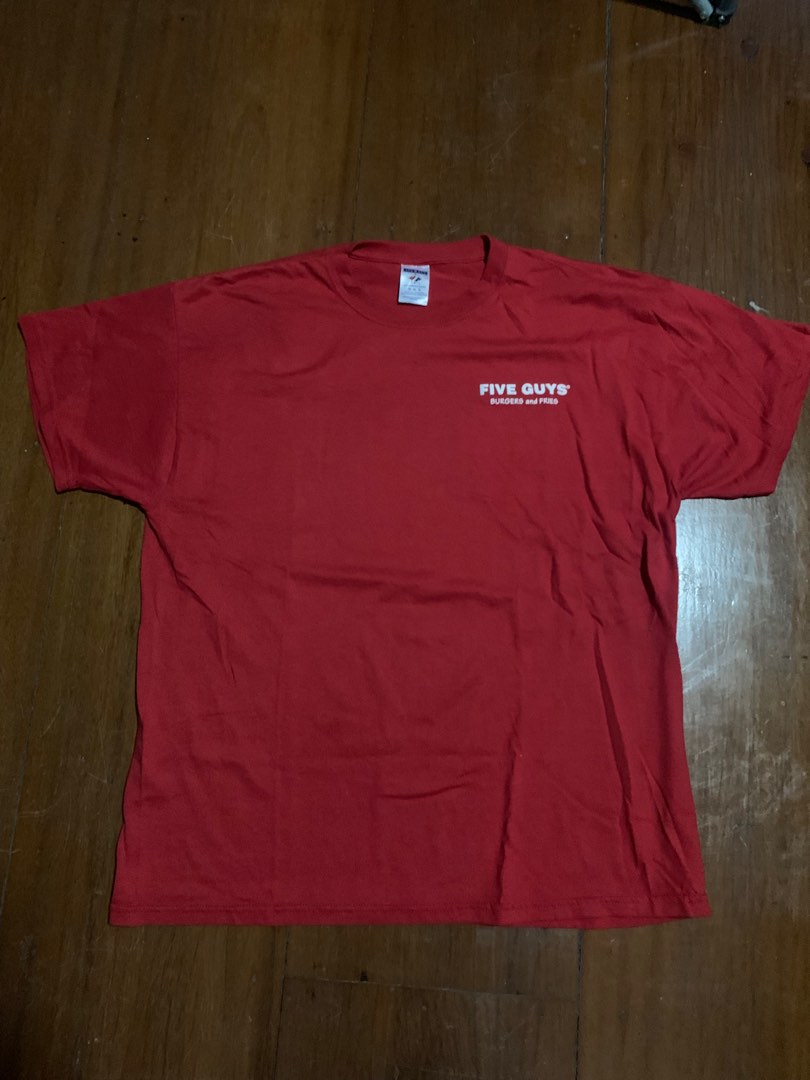 Five Guys Merch Tee, Men's Fashion, Tops & Sets, Tshirts & Polo Shirts ...