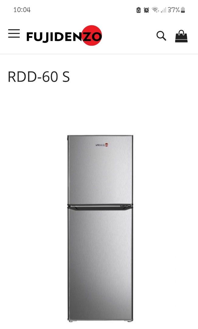 Fujidenzo 6cu 2 door Ref, TV & Home Appliances, Kitchen Appliances ...