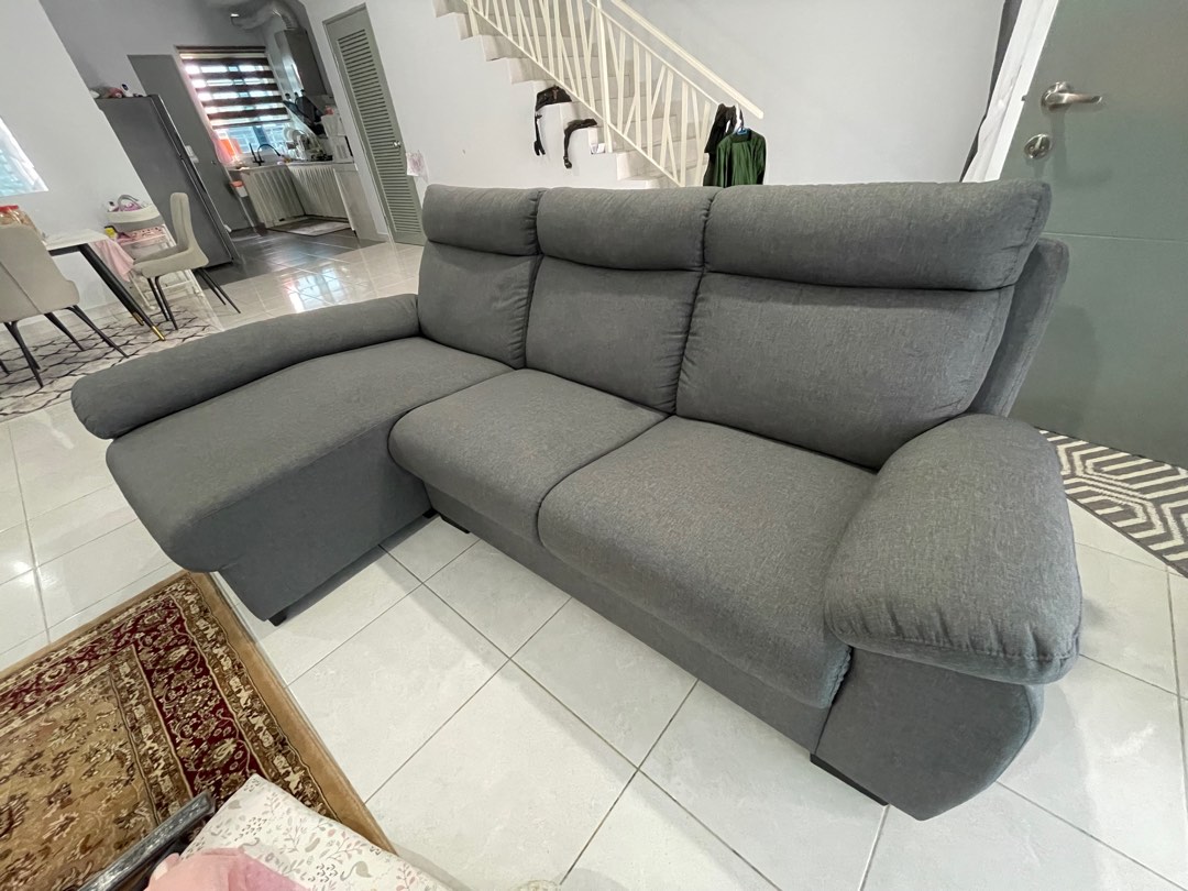 Gabriel 8ft L Shape Sofa, Furniture & Home Living, Furniture, Sofas on ...