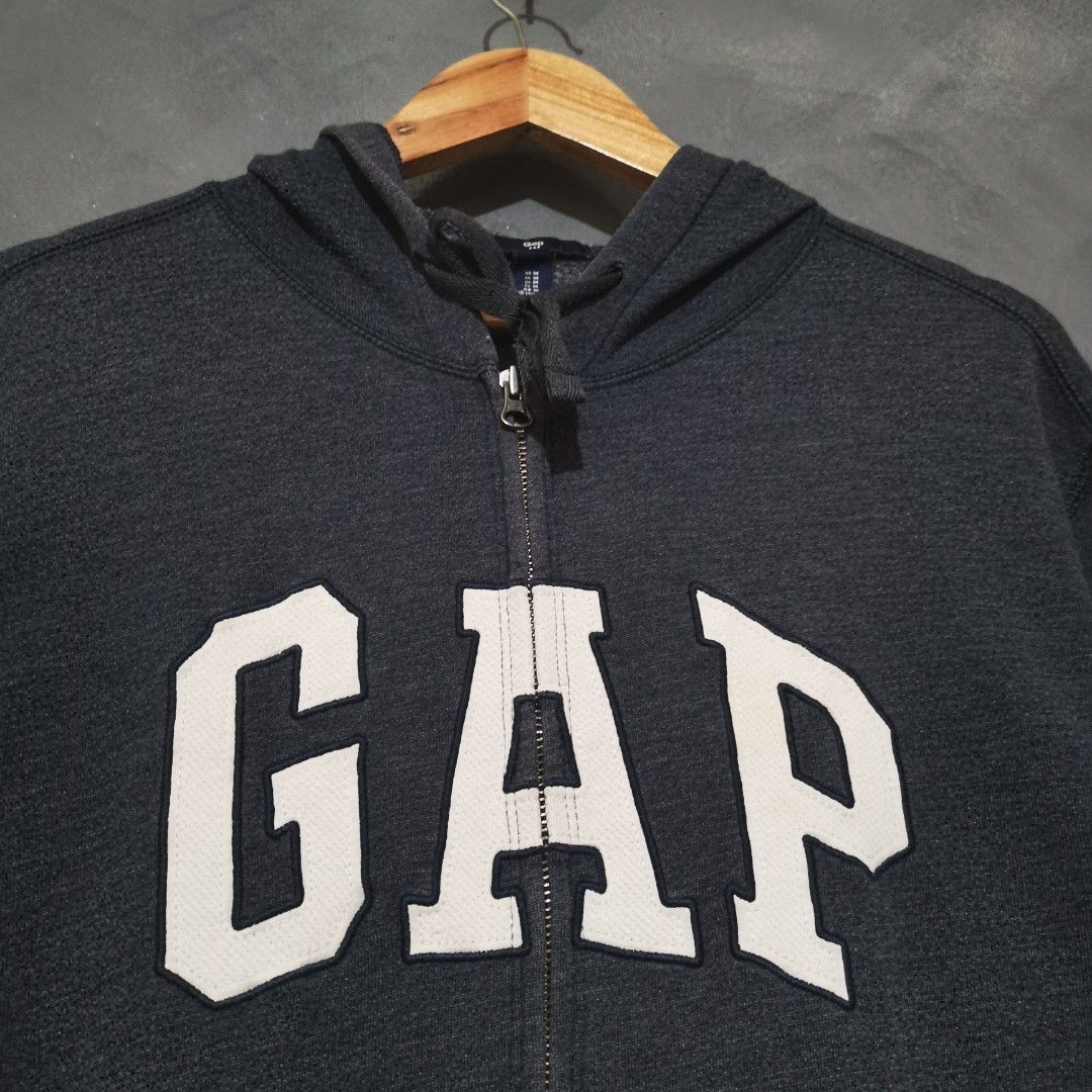 Gap Dark Grey Zip Jacket, Men's Fashion, Tops & Sets, Hoodies on Carousell