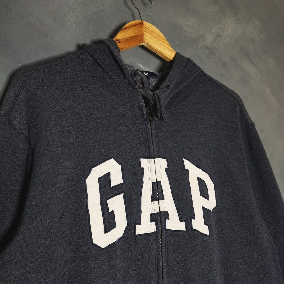 Gap Dark Grey Zip Jacket, Men's Fashion, Tops & Sets, Hoodies on Carousell