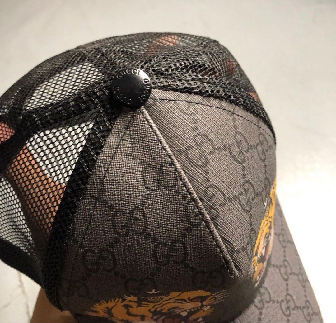 Gucci Tiger Monkchrome Cap Hat, Luxury, Accessories on Carousell