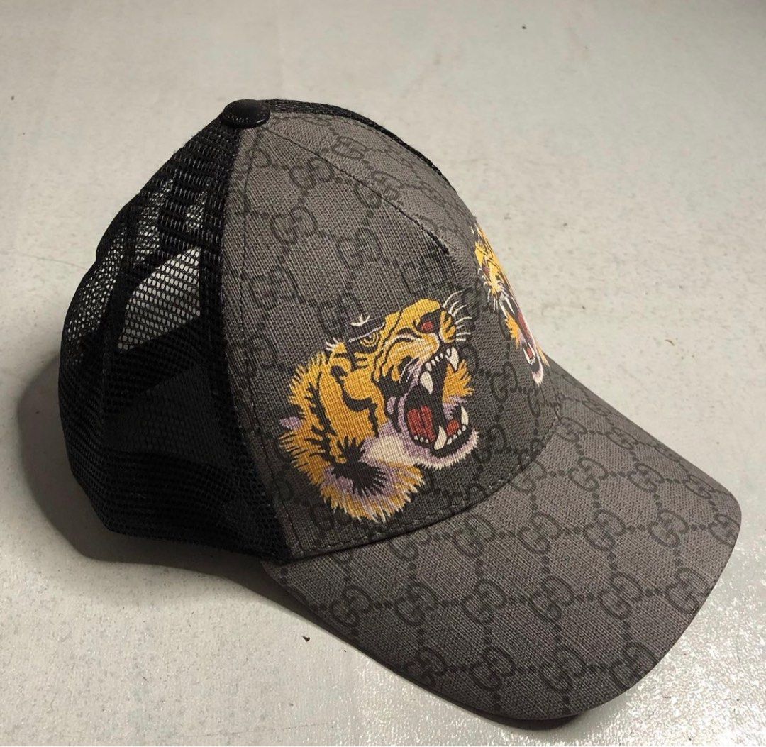 Gucci Tiger Monkchrome Cap Hat, Luxury, Accessories on Carousell