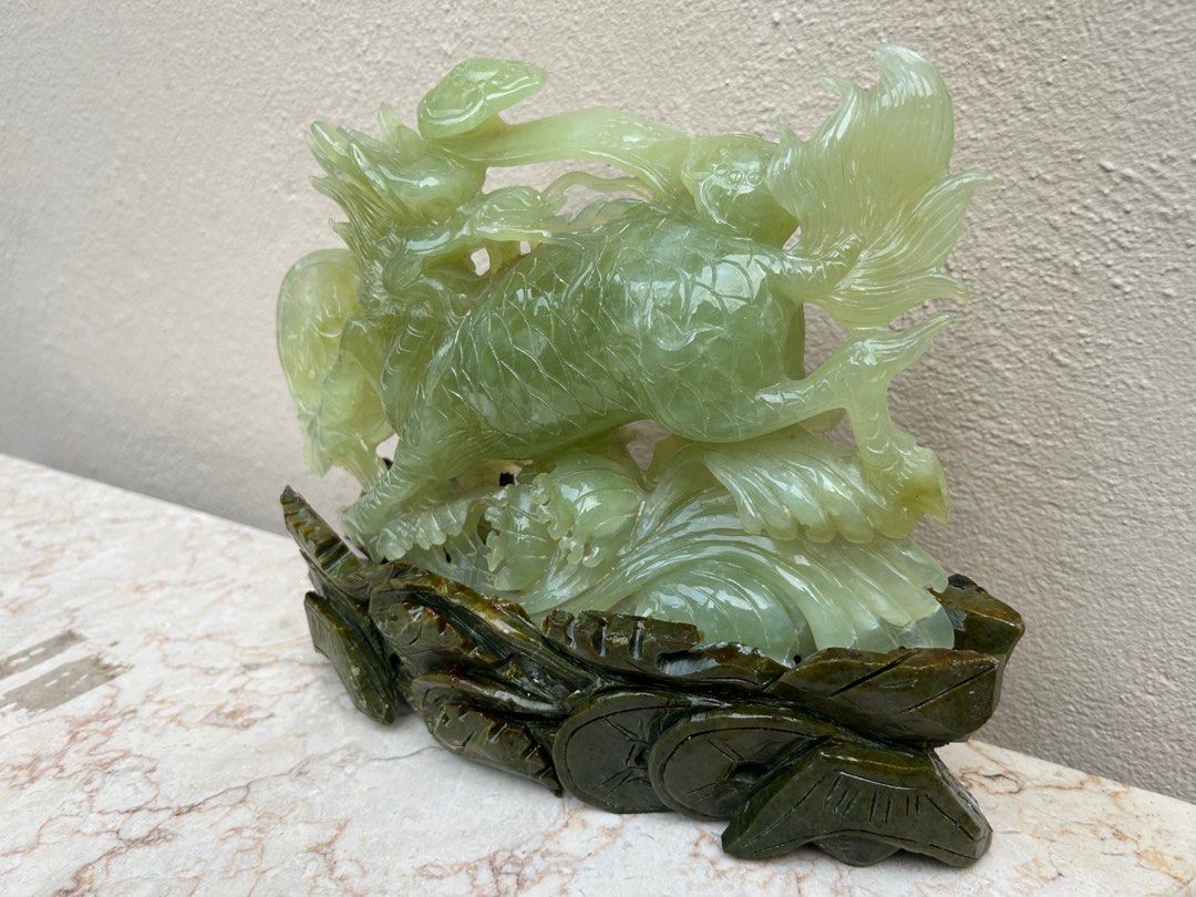 Handcarved Auspicious Jade Dragon On The Boat FVsa7001222a6, Hobbies ...
