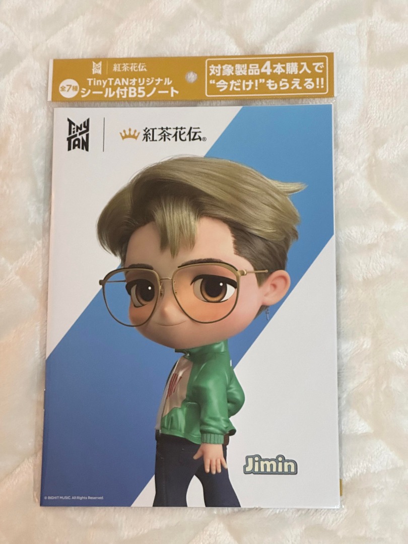 JIMIN BTS Tiny Tan Notebook with Stickers. Bought in Japan, Hobbies ...