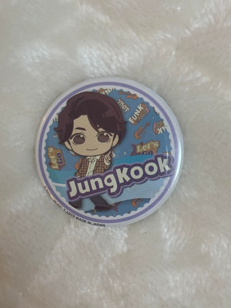 JK Jung Kook Pin Button BTS Tiny Tan. Bought in Japan, Hobbies & Toys ...