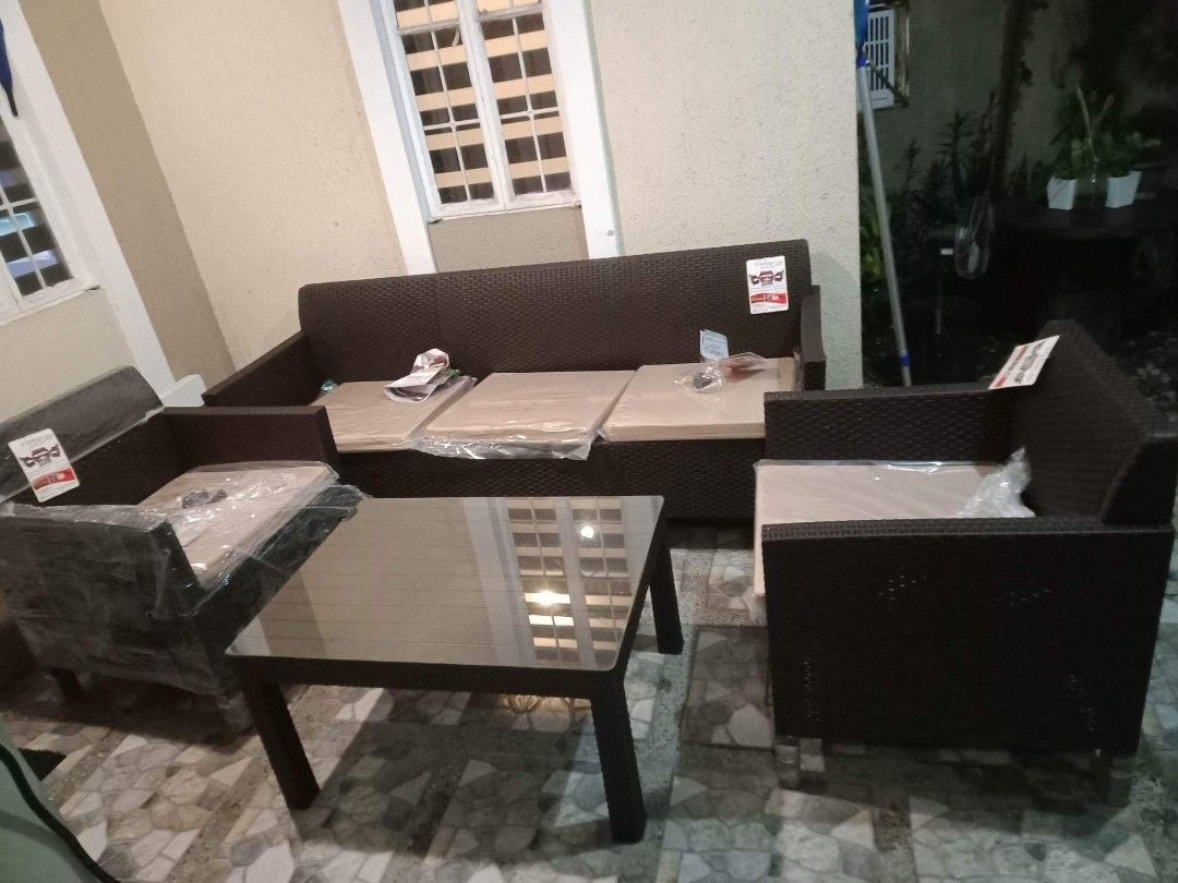 JOLLY VINTAGE RATTAN SET, Furniture & Home Living, Furniture, Tables ...