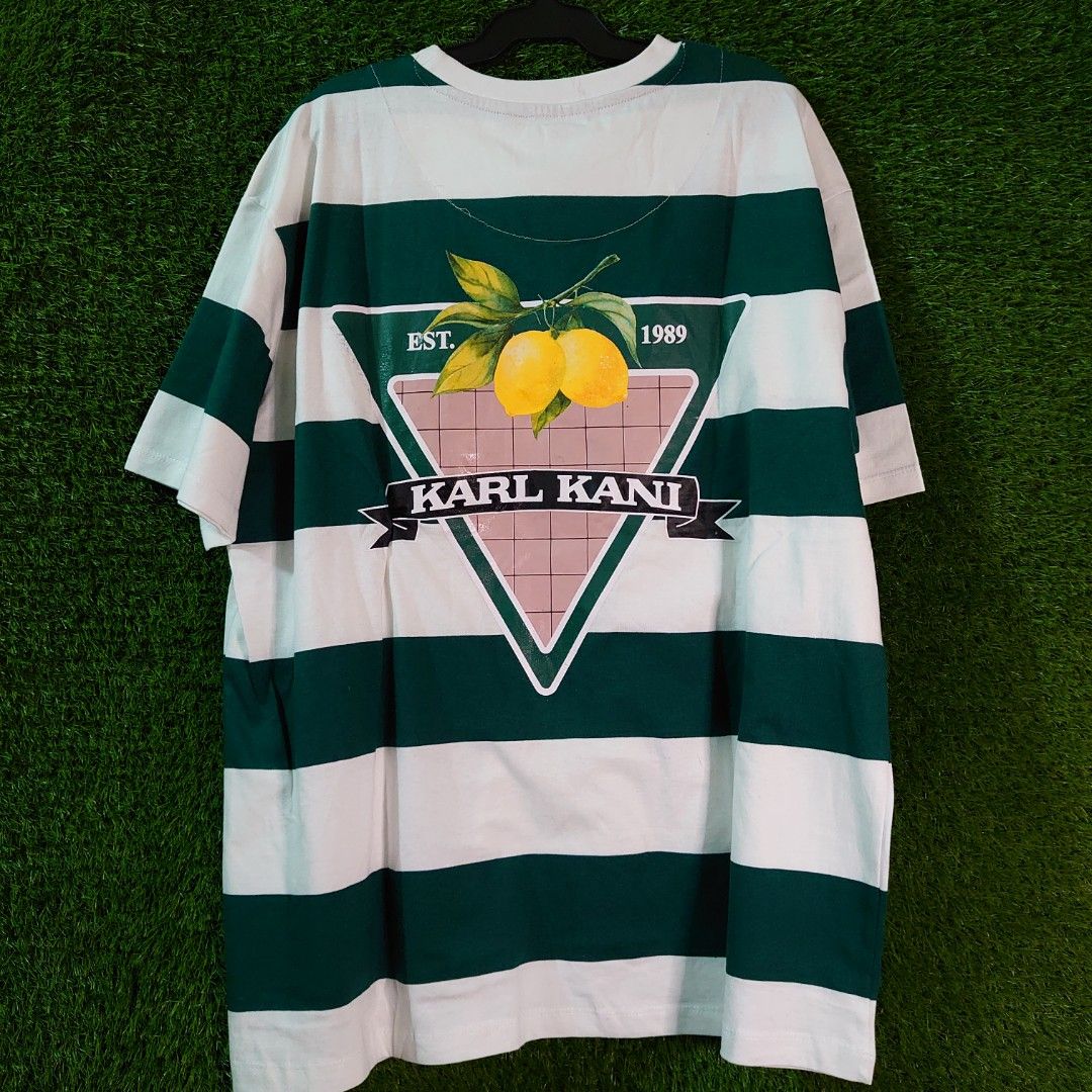 KARL KANI "Signature Stripe Lemon Tee", Men's Fashion, Tops & Sets ...