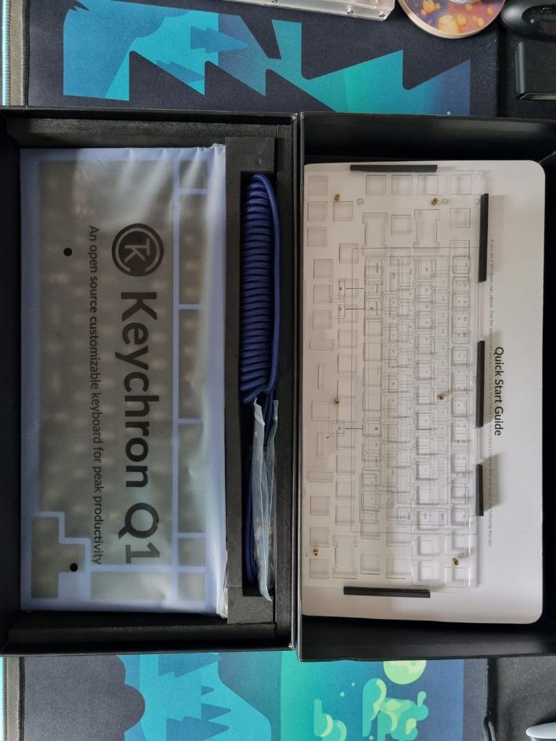 Keychron Q1 Barebone (Navy Blue), Computers & Tech, Parts & Accessories ...