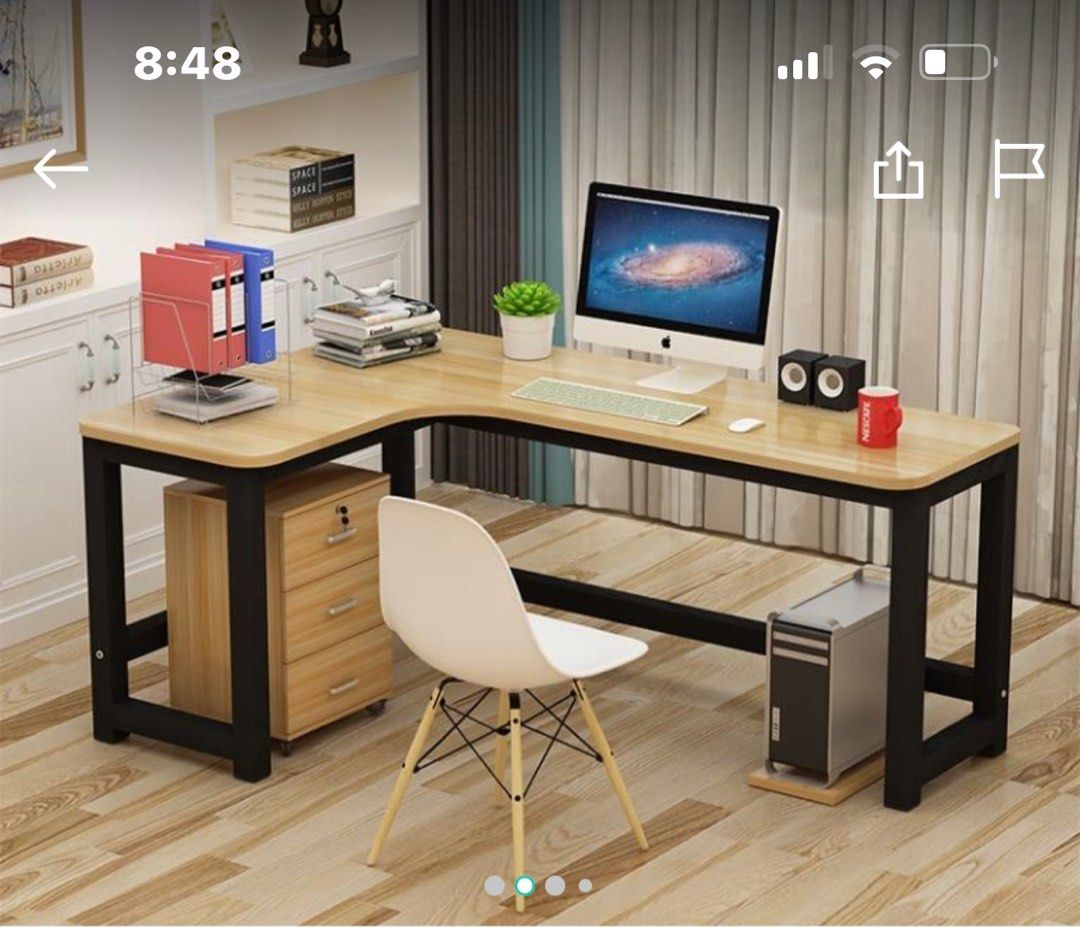 L Shaped Computer Table, Furniture & Home Living, Furniture, Tables ...