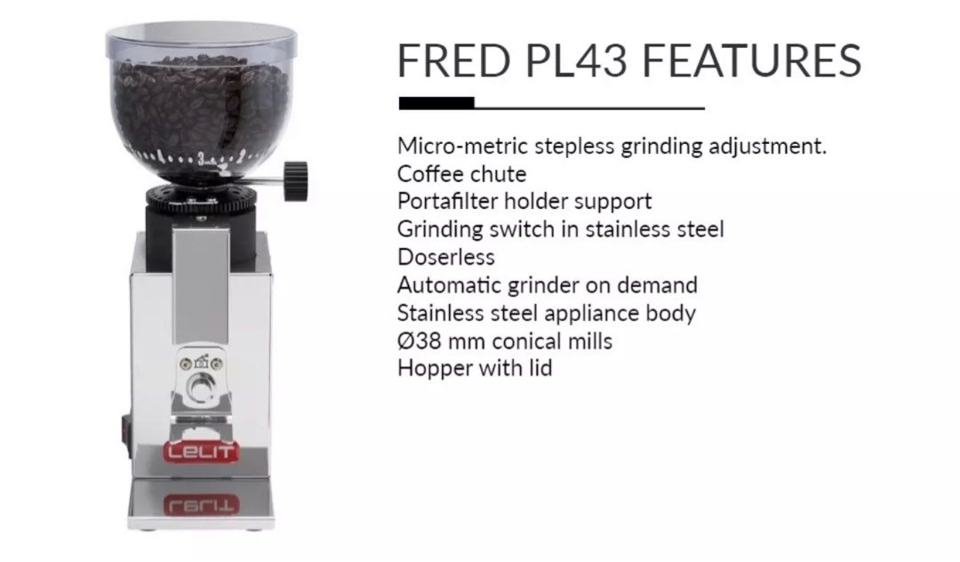 Lelit Fred PL43 Coffee Grinder, TV & Home Appliances, Kitchen ...