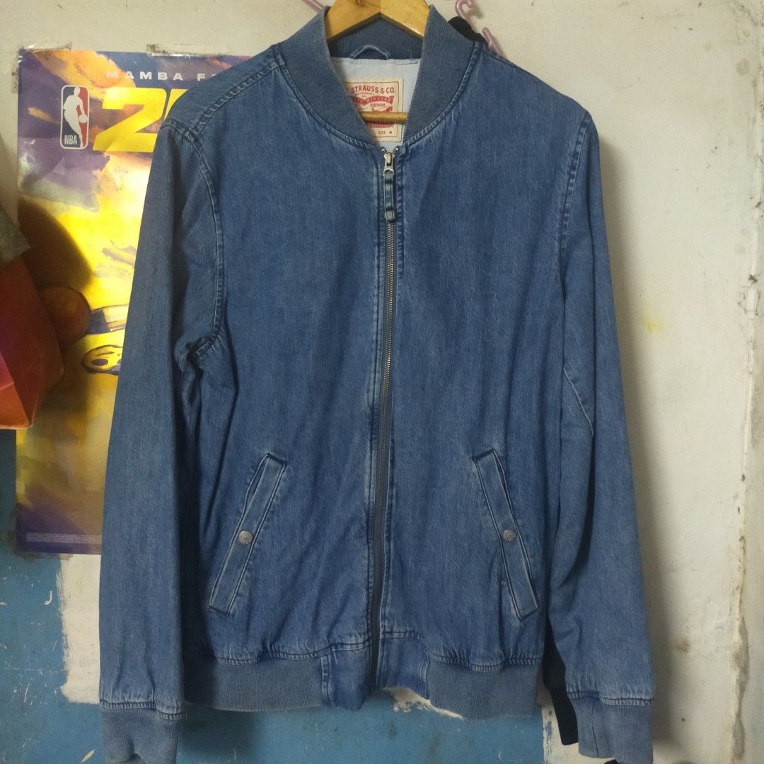 LEVI'S DENIM BOMBER JACKET, Men's Fashion, Coats, Jackets and Outerwear ...