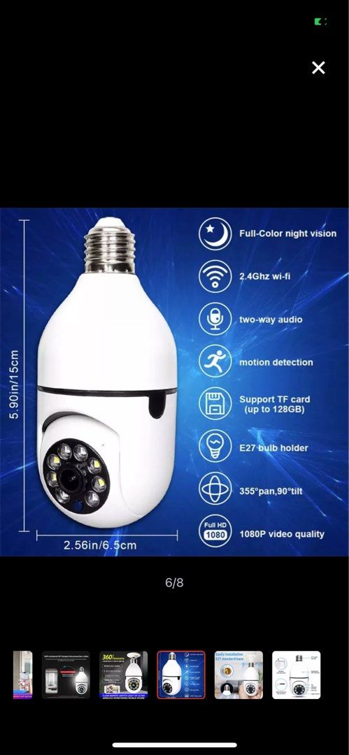 Light bulb cctv camera, TV & Home Appliances, Other Home Appliances on ...