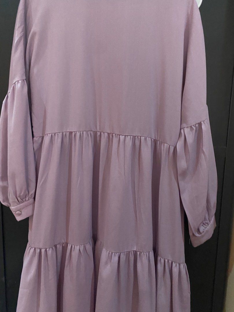 Lilit Woman High Neck Dress In Lilac Womens Fashion Muslimah Fashion