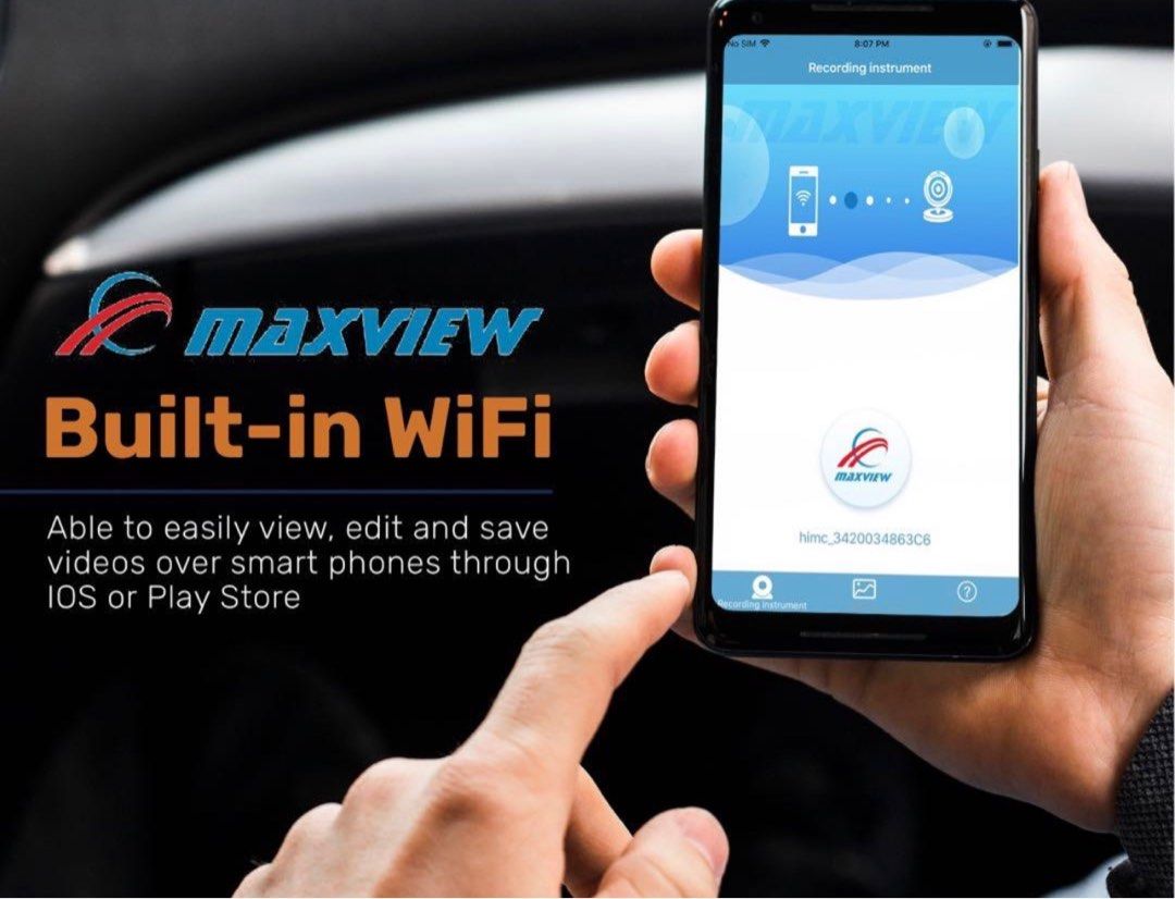 Maxview M2K - Digital Mirror with dashcam and reverse camera function, Car Accessories ...