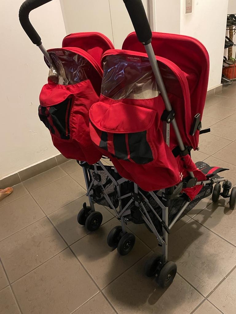 Mclaren Twin Stroller, Babies & Kids, Going Out, Strollers on Carousell