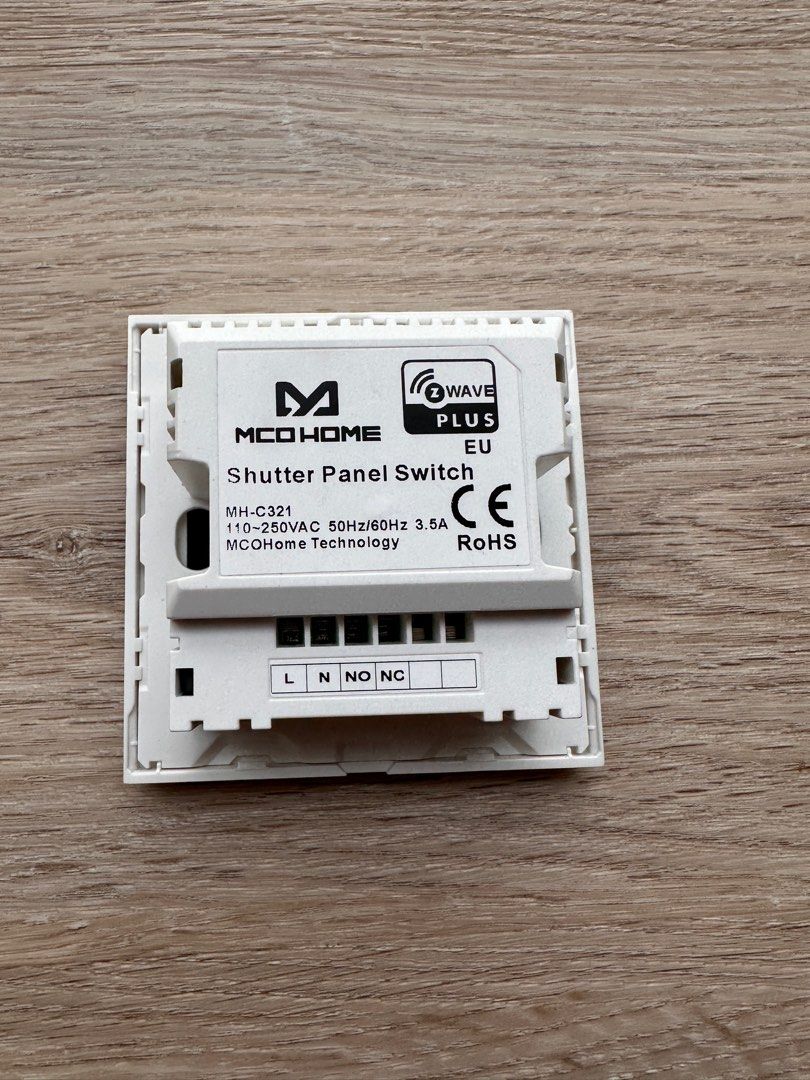 MCO Shutter Panel Switch (Zwave +), TV & Home Appliances, Other Home ...