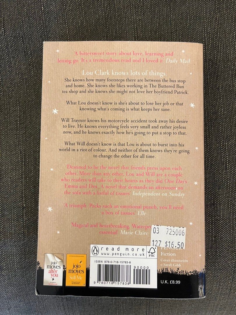 Me before you book, Hobbies & Toys, Books & Magazines, Fiction & Non ...