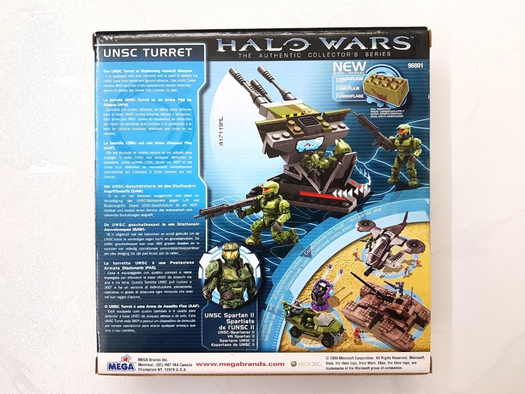 Mega Bloks Halo 96801 60pcs UNSC Turret c/w 3nos Green Spartan IV ...
