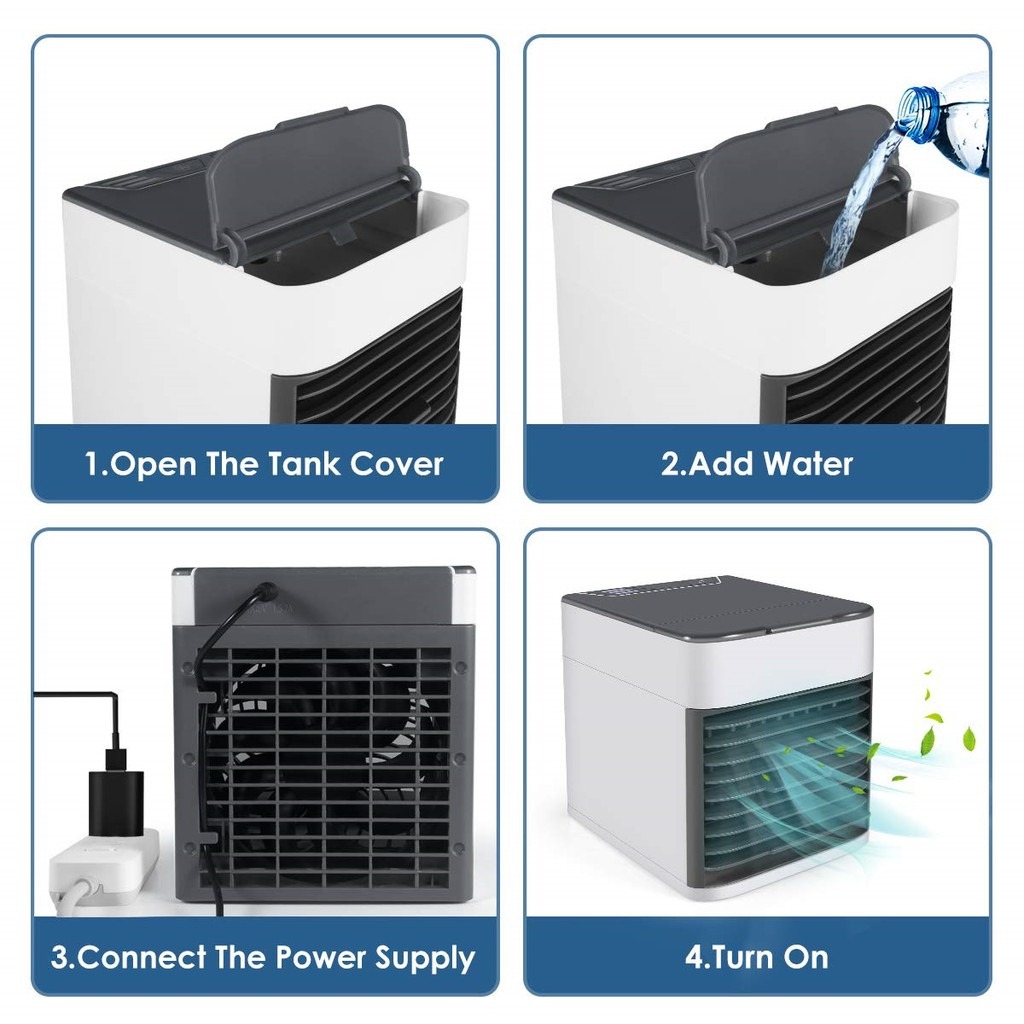 Mini Air Cooler Air Con USB Cooler Portable Aircon Fan desktop Air ...
