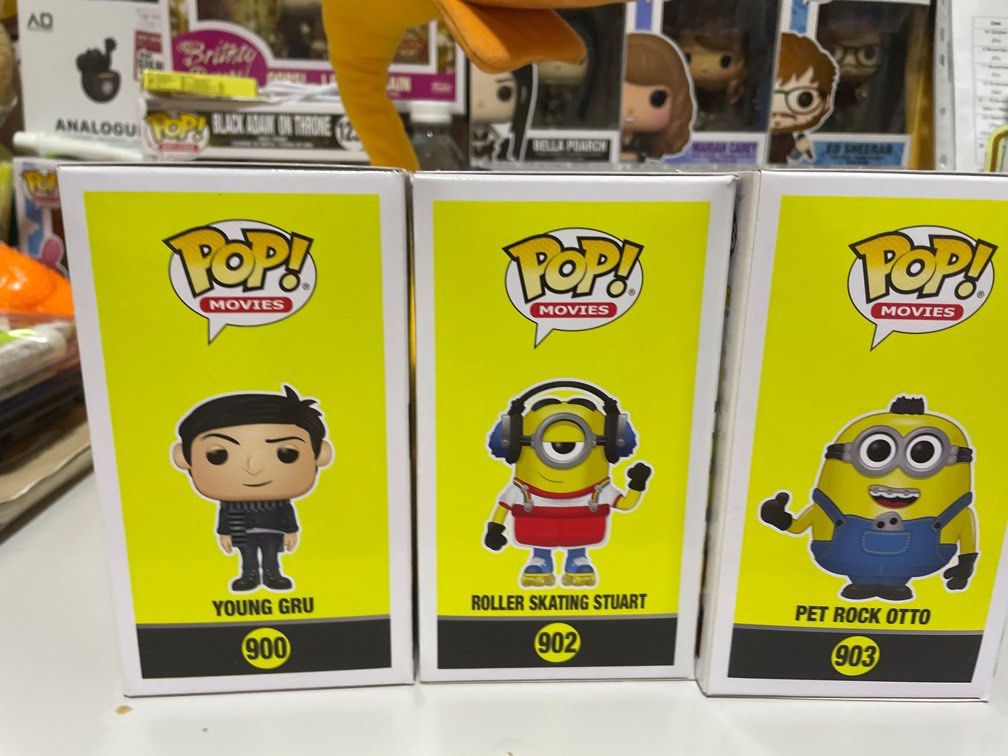 Minions Rise Of Gru Funko Pop Set (Young Gru, Roller Skating Stuart ...