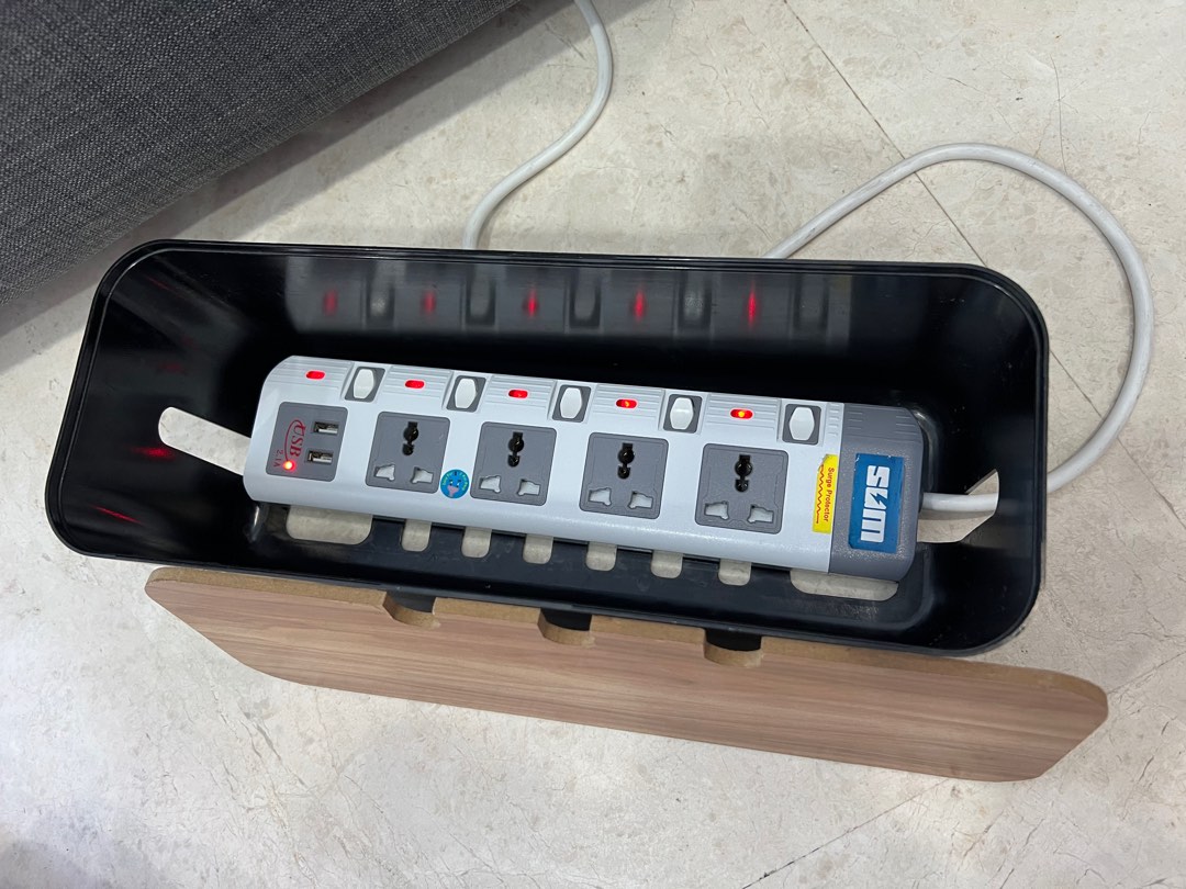 Multi extension socket 3M cable + Organizer box, TV & Home Appliances ...