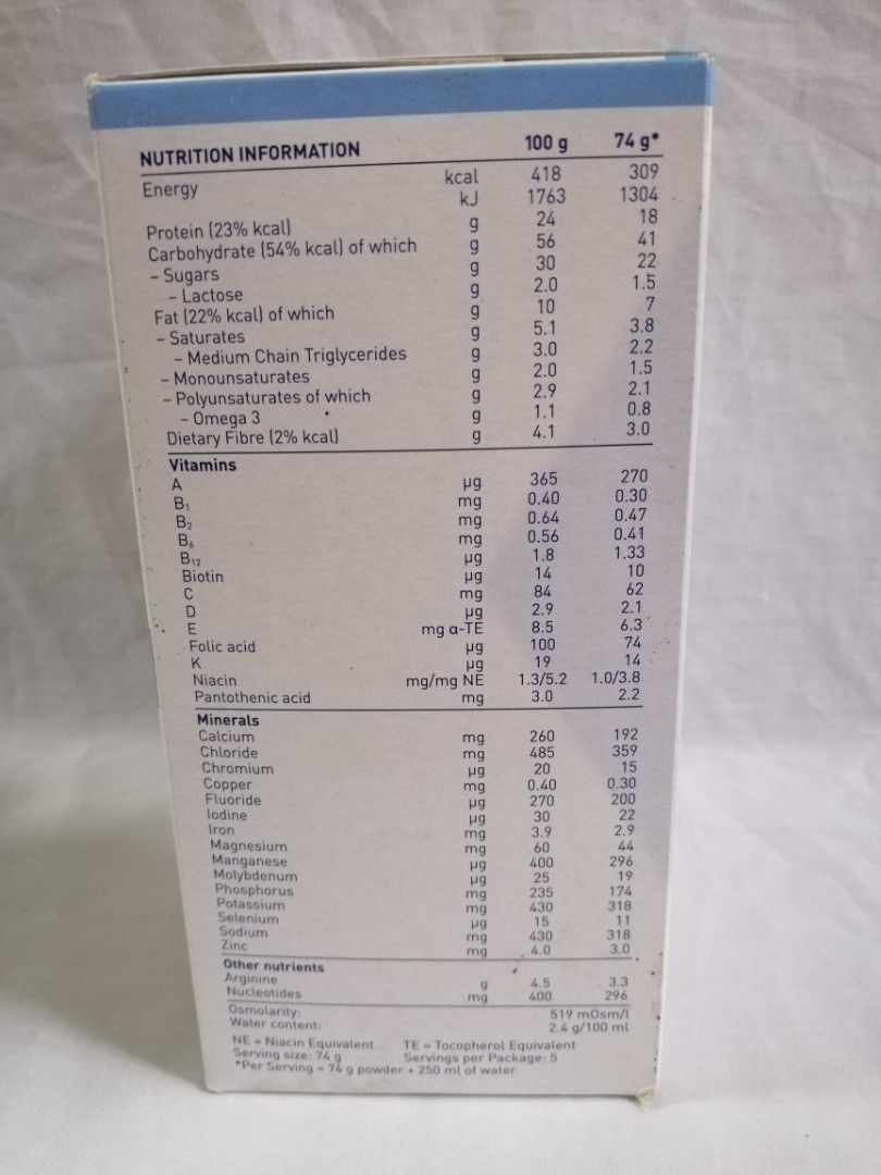 (BN 370g)Nestle Oral IMPACT Powder (5 sachets of 74g), Health ...