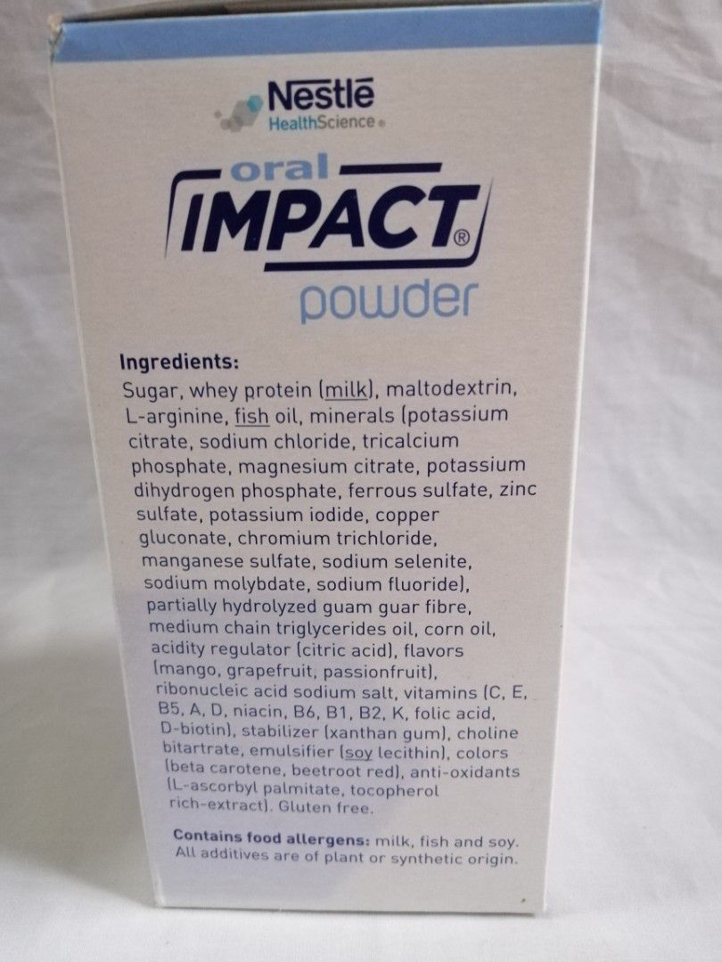 (BN 370g)Nestle Oral IMPACT Powder (5 sachets of 74g), Health ...