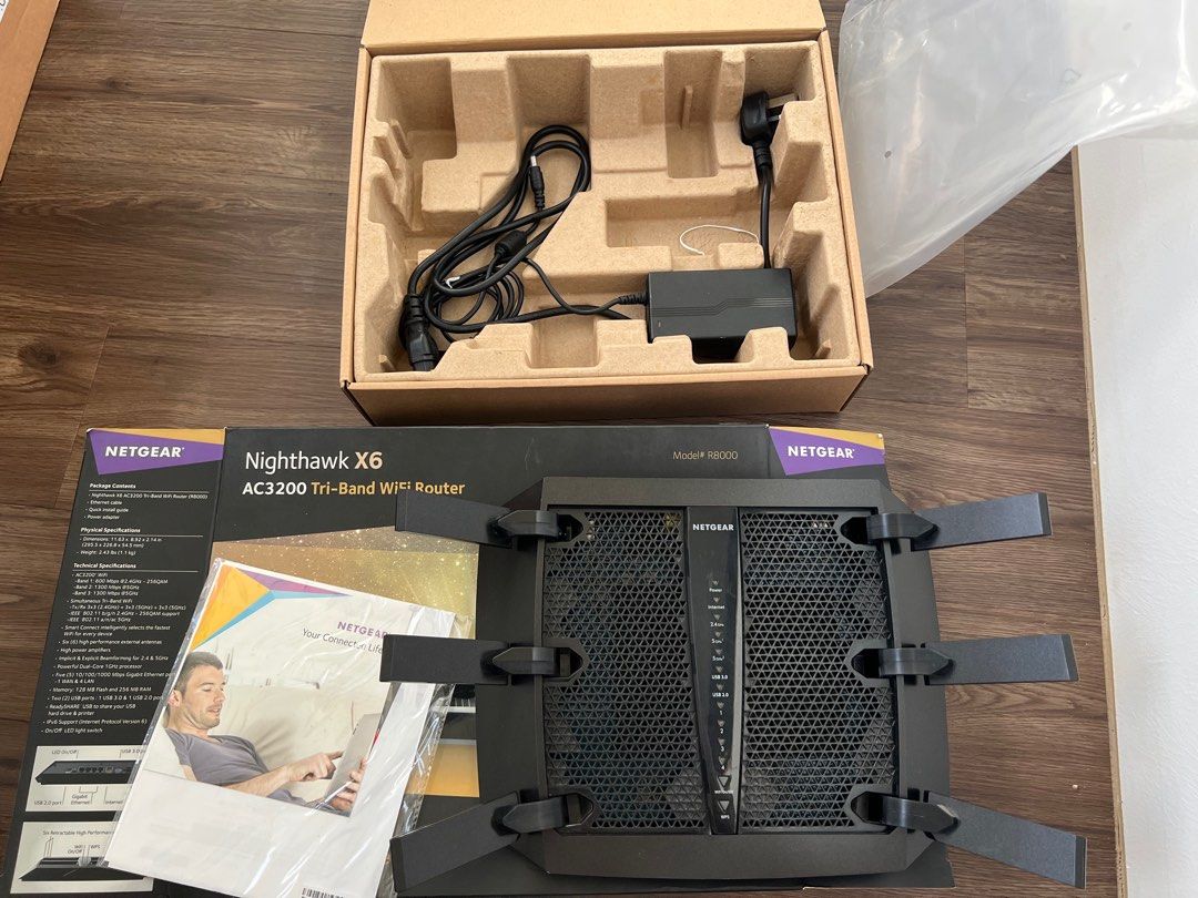 Netgear nighthawk X6 AC 3200 router, Computers & Tech, Parts ...