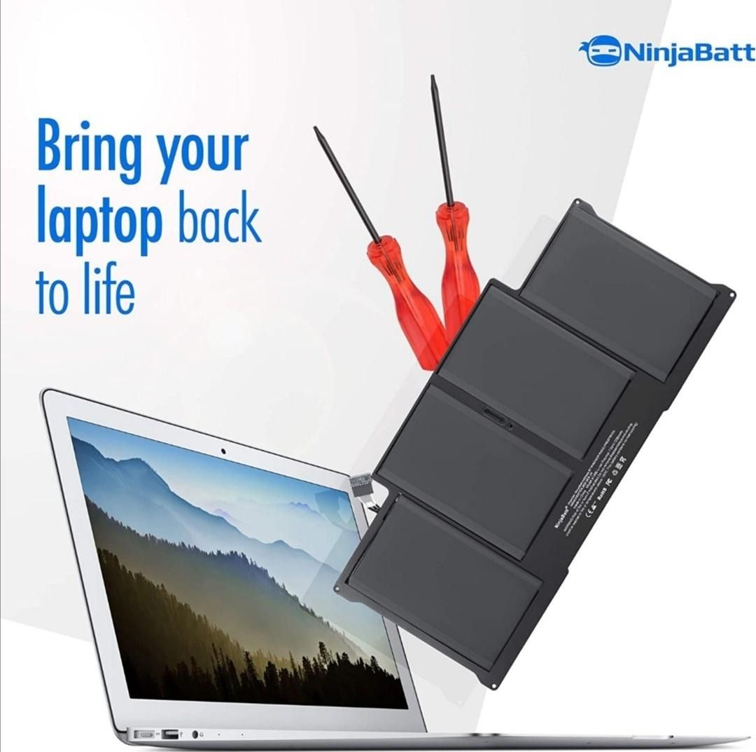 NinjaBatt Battery A1466 A1496 A1369 for Apple MacBook Air 13 Inch [ONLY ...