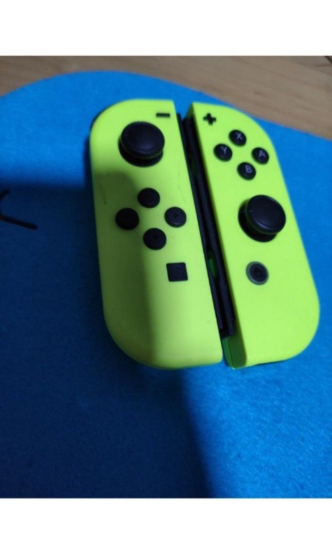 Nintendo switch dual double yellow joycon joy con joycons, Video Gaming ...