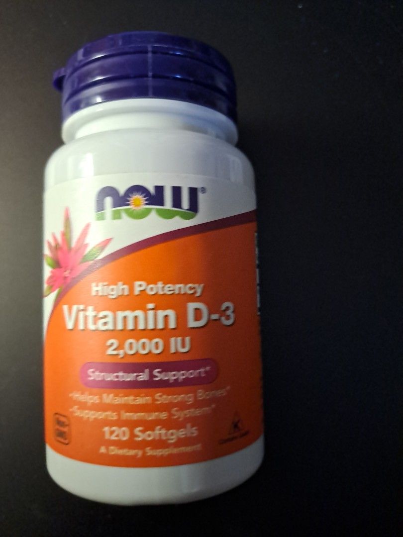 NOW Vitamin D3 2000 IU 120 Softgels, 健康及營養食用品, 健康補充品, 健康補充品 - 維他命及補充品 - Carousell