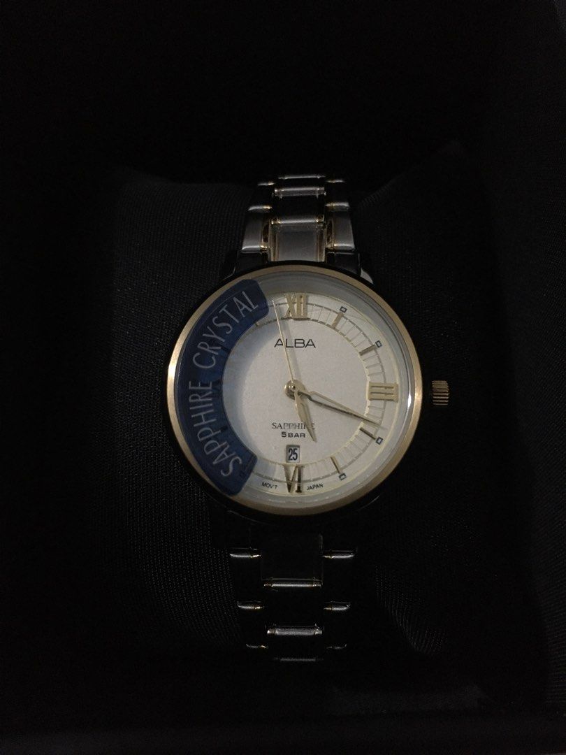 ORIGINAL ALBA Sapphire Water Resistant Watch For Women, Women's Fashion ...