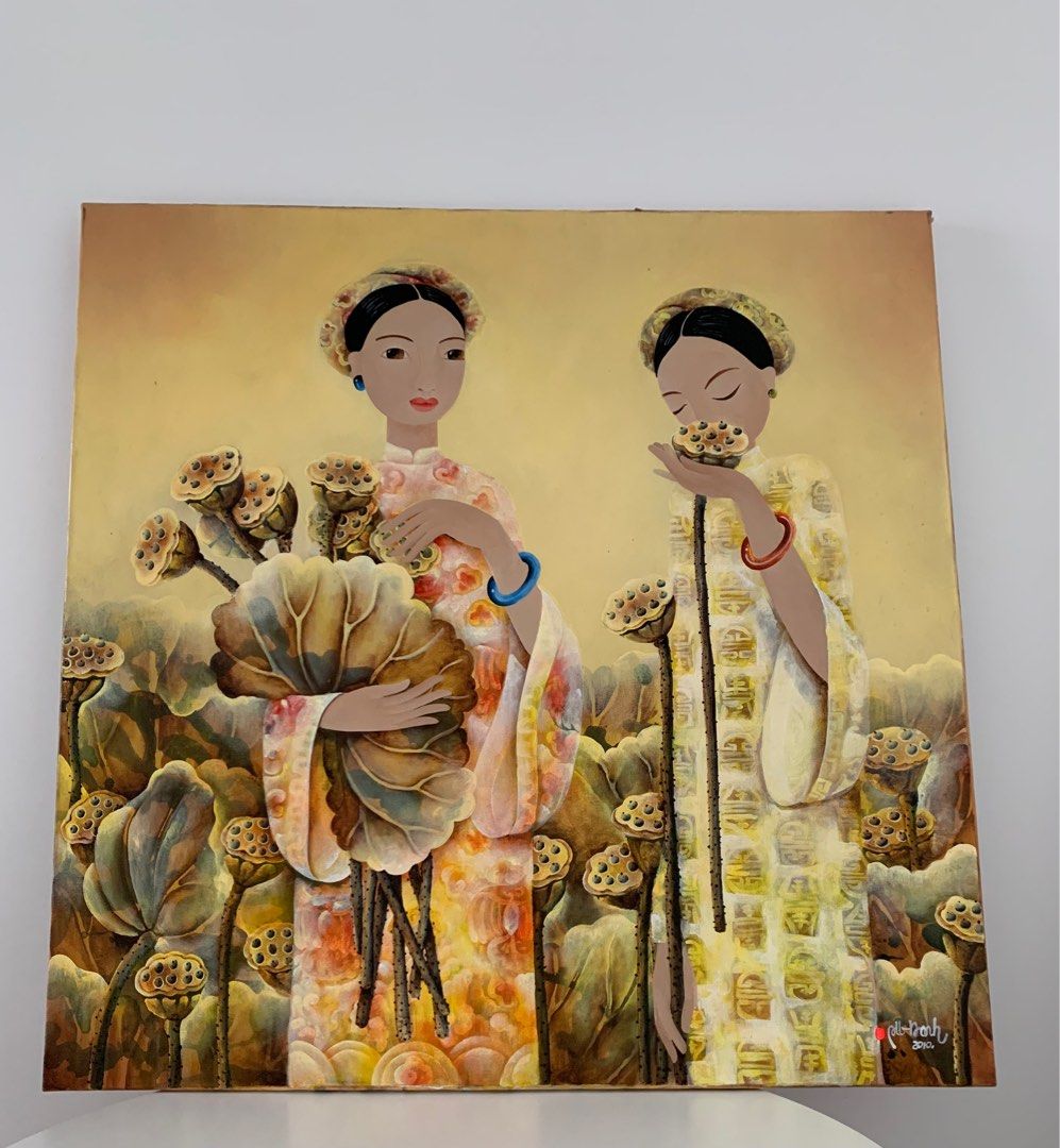 Original painting on canvas (100cm x 100cm) by Vietnamese Artist - Phan ...