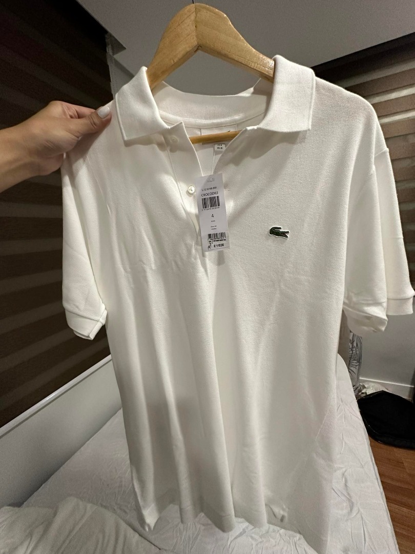 Original Lacoste White Polo Shirt for Men (With Original Paper Bag and ...