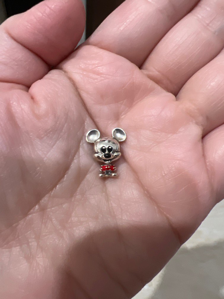 Pandora Charm Mickey Mouse, Fesyen Wanita, Perhiasan di Carousell