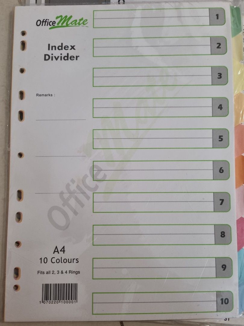 Paper index/paper dividers, Hobbies & Toys, Stationery & Craft ...