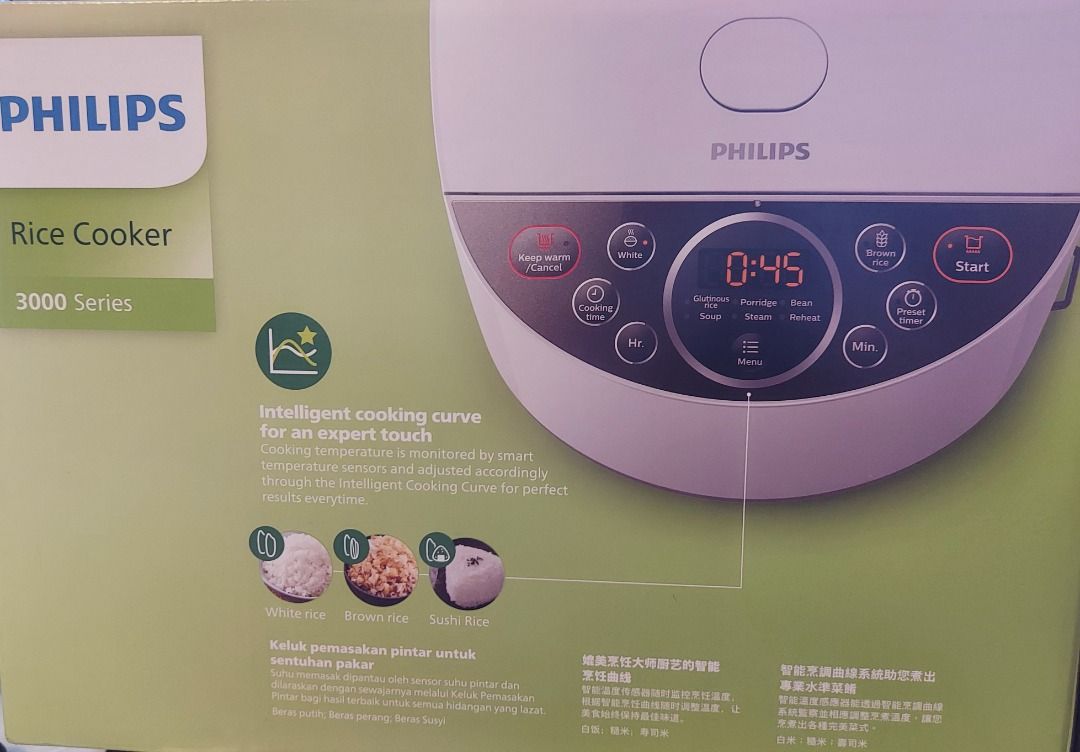 PHILIPS 3000 Series HD4515 (1.8L) Rice Cooker *Brand New*, TV & Home ...