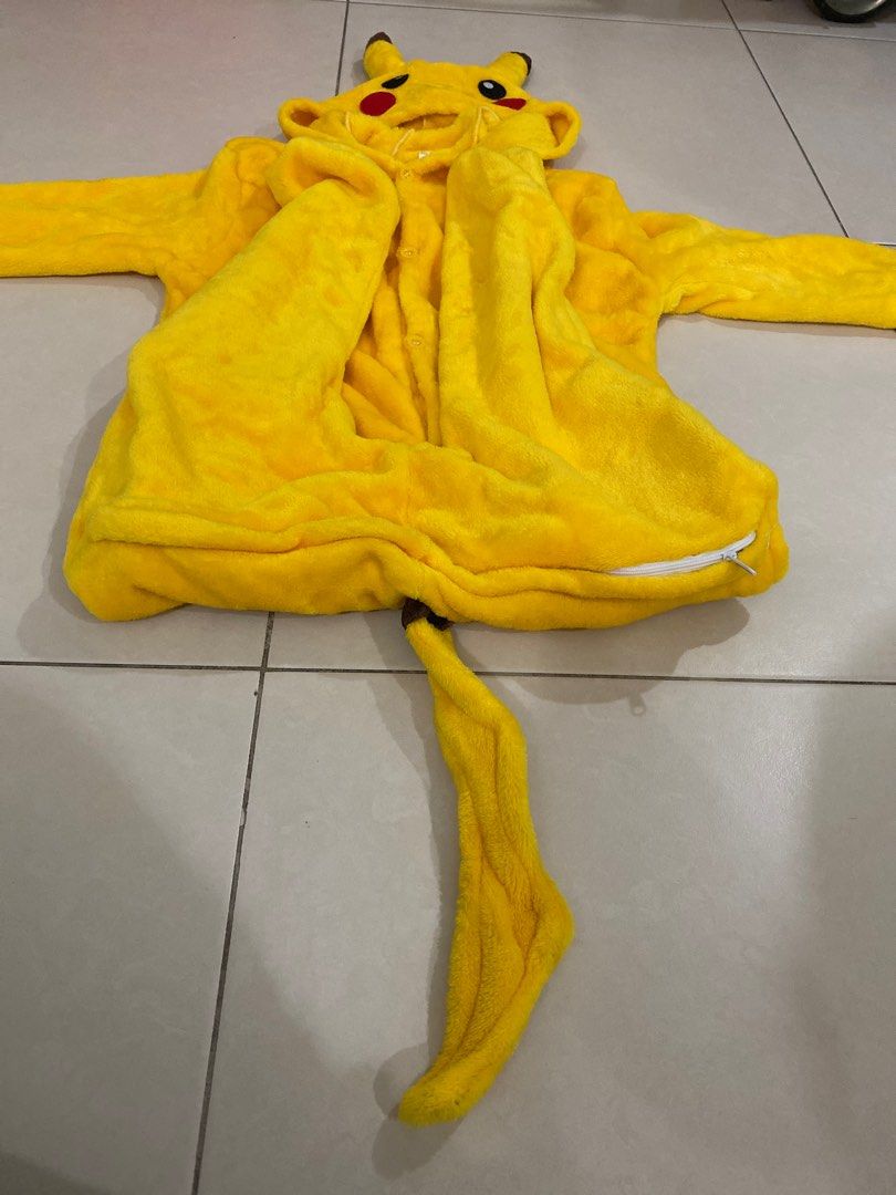 Pikachu fleece overalls., Babies & Kids, Babies & Kids Fashion on Carousell