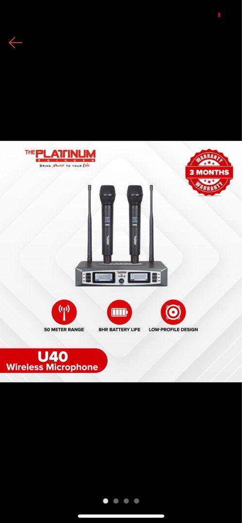 Platinum wireless microphone, Audio, Microphones on Carousell
